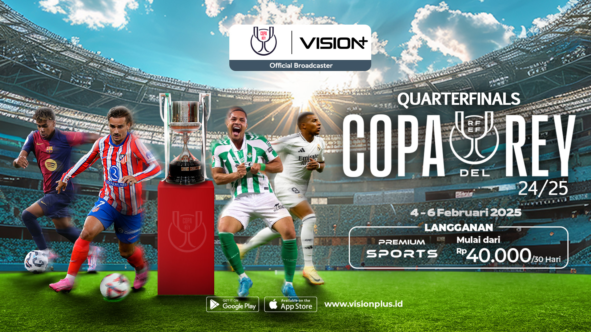 Jadwal dan Link Nonton Copa del Rey Quarterfinals di Vision+, Ada ...